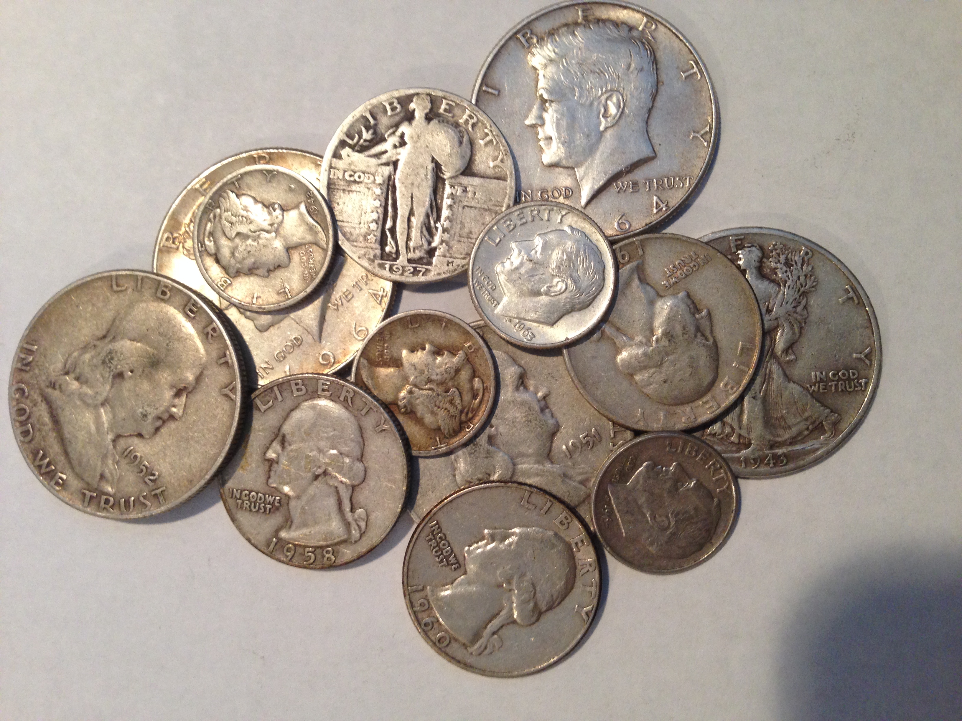 silver dimes quarters halves